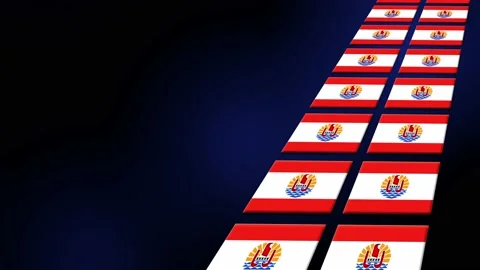 French Polynesia Flag Animated Backgroun... | Stock Video | Pond5