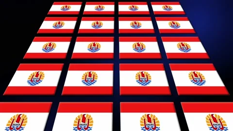 French Polynesia Flag Animated Backgroun... | Stock Video | Pond5