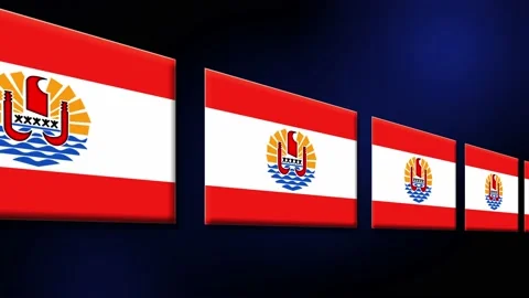French Polynesia Flag Animated Backgroun... | Stock Video | Pond5