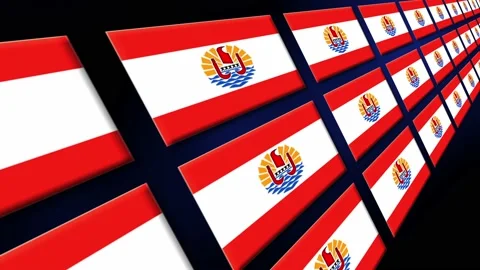 French Polynesia Flag Animated Backgroun... | Stock Video | Pond5