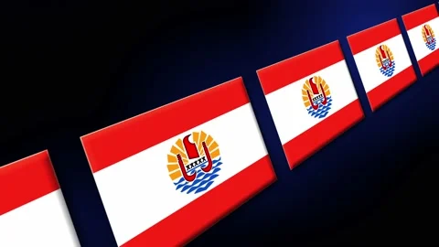 French Polynesia Flag Animated Backgroun... | Stock Video | Pond5
