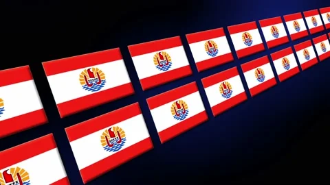 French Polynesia Flag Animated Backgroun... | Stock Video | Pond5