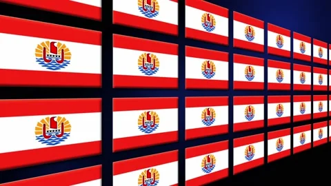 French Polynesia Flag Animated Backgroun... | Stock Video | Pond5