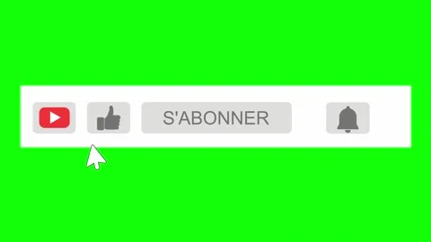 French Subscribe Button with Green Scree... | Stock Video | Pond5
