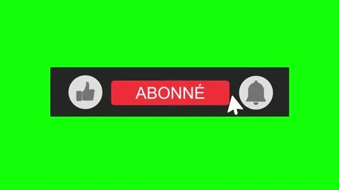 French Subscribe Button with Green Scree... | Stock Video | Pond5