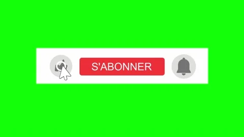 French Subscribe Button with Green Scree... | Stock Video | Pond5
