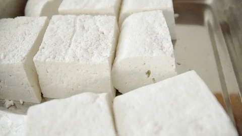 Fresh anari cheese made with with goat m... | Stock Video | Pond5
