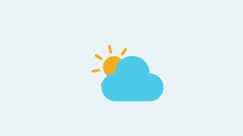 Fresh and sunny weather animated, cloud ... | Stock Video | Pond5