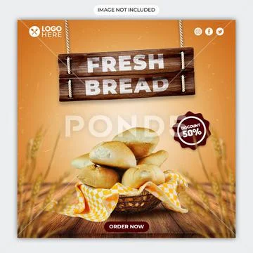 Fresh bread ~ PSD Photoshop Template #213319516 | Pond5