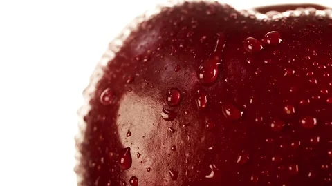 Fresh Red Apple skin texture close up ma... | Stock Video | Pond5