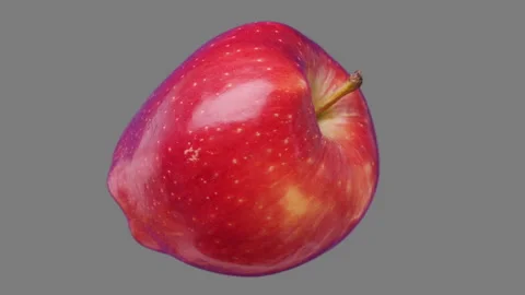 Fresh red apple spin and float - isolate... | Stock Video | Pond5