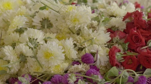 fresh ripe flowers preparing for pookala... | Stock Video | Pond5