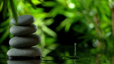 fresh spa background with water drops ov... | Stock Video | Pond5