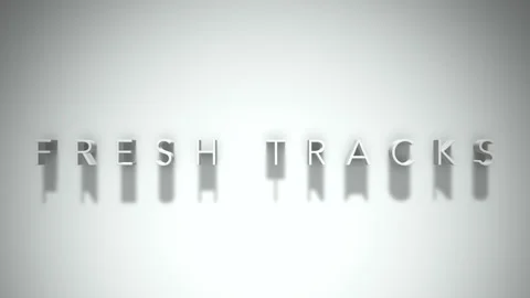 fresh tracks 3D title animation white te... | Stock Video | Pond5