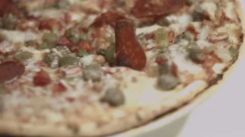 Freshly Cooked Pizza Slowly Rotates 4K | Stock Video | Pond5