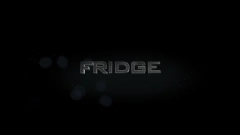 fridge 3D title metal text on black alph... | Stock Video | Pond5