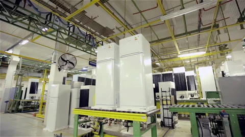 Fridge Production Line at a Modern Manuf... | Stock Video | Pond5