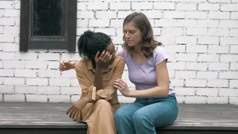 Friend helping with depression, anxiety ... | Stock Video | Pond5