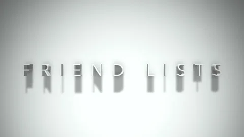 friend lists 3D title animation white te... | Stock Video | Pond5
