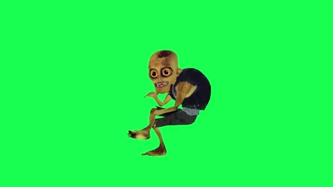 Friendly zombie 3d isolated green screen... | Stock Video | Pond5