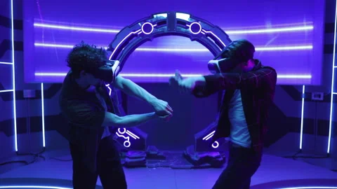 Friends enjoying entertainment time in m... | Stock Video | Pond5