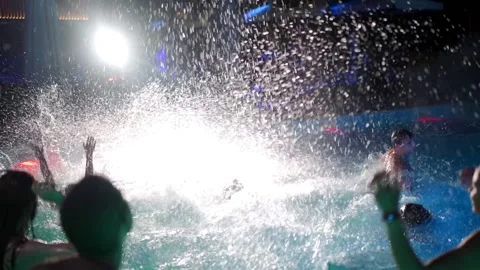 Swimming Pool Party Dancing Stock Video Footage | Royalty Free Swimming ...