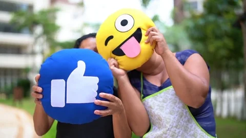 Friends Showing Emoticons Face | Stock Video | Pond5