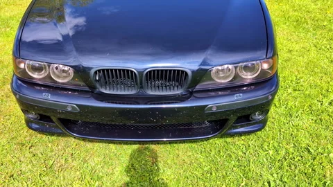 Front Bumper And Hood Of BMW M5 E39 Car.... | Stock Video | Pond5