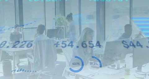 Front-desk clerk typing starting financi... | Stock Video | Pond5