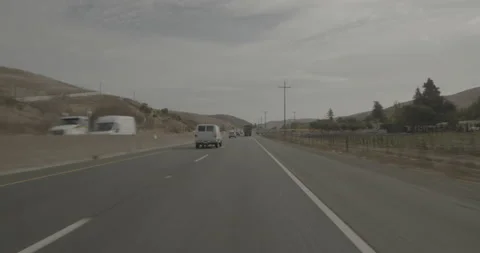 Front driving plate - Highway 12 at Kirk... | Stock Video | Pond5