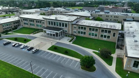 Front of high school building. Old and r... | Stock Video | Pond5