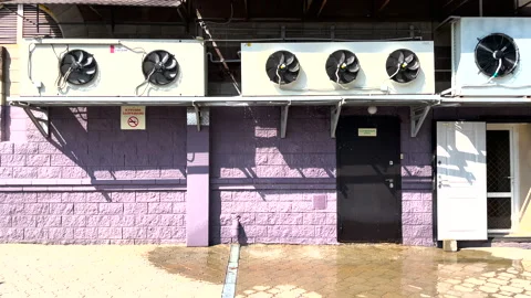 Front view of air conditioning system in... | Stock Video | Pond5