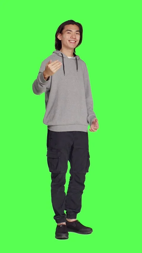 Front view of asian man asking person to... | Stock Video | Pond5