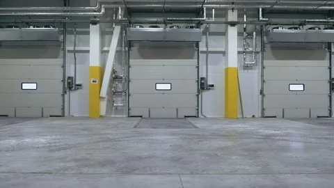 Front view of the automatic gate inside ... | Stock Video | Pond5