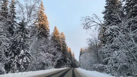 Front view from car mounted camera when ... | Stock Video | Pond5
