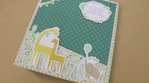 Front view cover page of baby themed scr... | Stock Video | Pond5