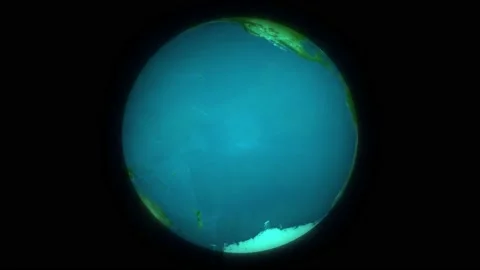 Front view of earth planet from space, 3... | Stock Video | Pond5