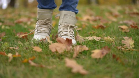 Front view female child feet in white bo... | Stock Video | Pond5