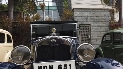 Front View of Ford Roadster Model Car 19... | Stock Video | Pond5
