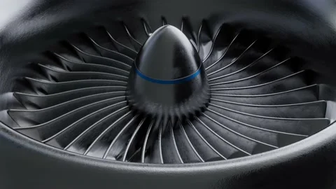 Front View for jet engine. | Stock Video | Pond5