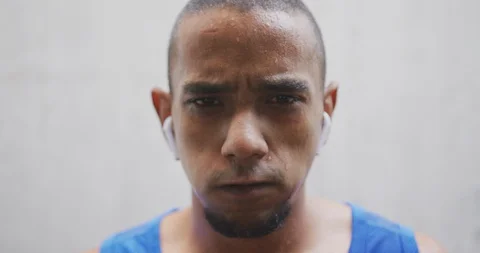 Front view man with prosthetic leg looki... | Stock Video | Pond5
