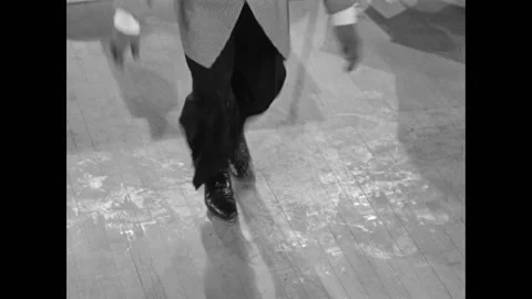 Front view of man tap dancing on wooden ... | Stock Video | Pond5