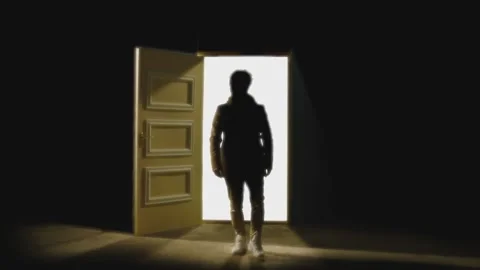 Front view of man walking in front of an... | Stock Video | Pond5