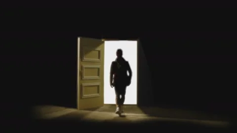 Front View Of Man Walking In Front Of An... | Stock Video | Pond5