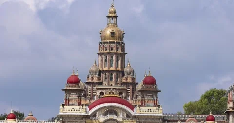 Front view of Mysore Maharaja palace in ... | Stock Video | Pond5