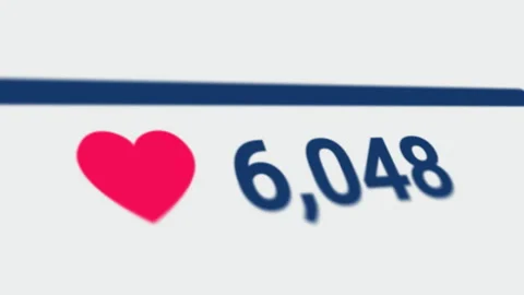 Front View Of Social Media 3D Like Count... | Stock Video | Pond5