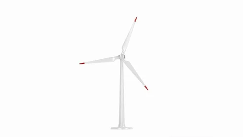 Front view of spinning wind turbine | Stock Video | Pond5
