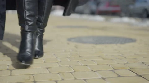 Front view steps of confident woman in b... | Stock Video | Pond5