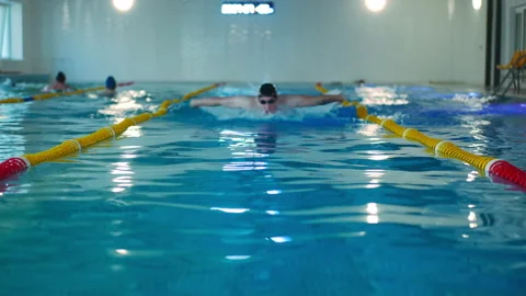 Track Swimming Pool Stock Footage ~ Royalty Free Stock Videos | Pond5