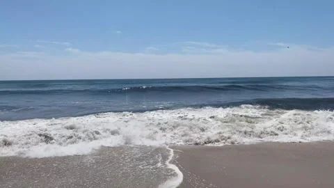 Front view of waves forming and rolling ... | Stock Video | Pond5